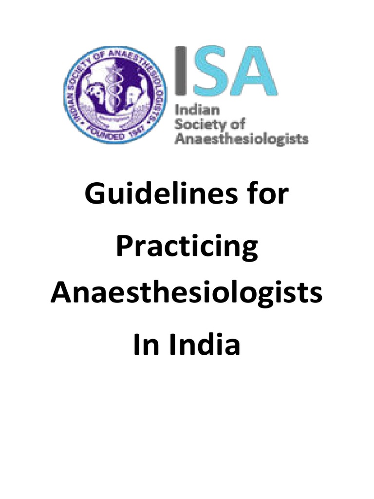 ISA Guidelines PPF 1 | PDF | Cost Of Living | Anesthesia