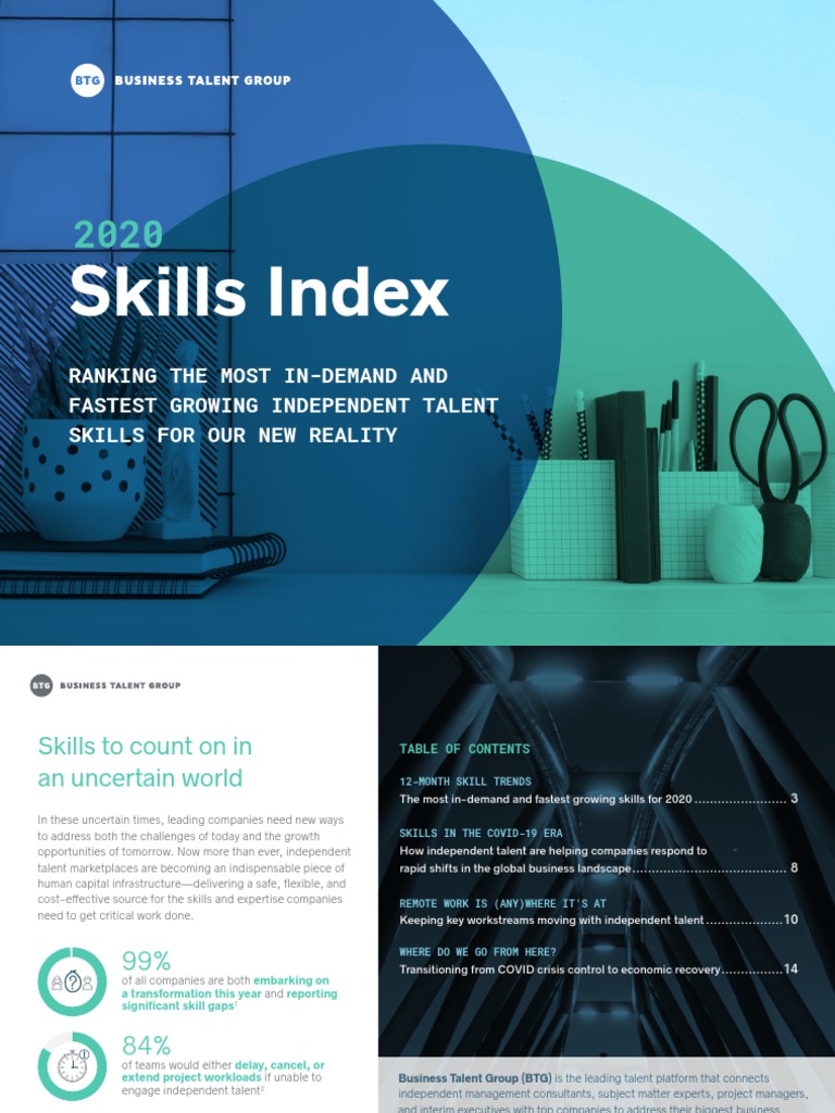 The BTG 2020 Skills Index | PDF | Strategic Management | Supply Chain