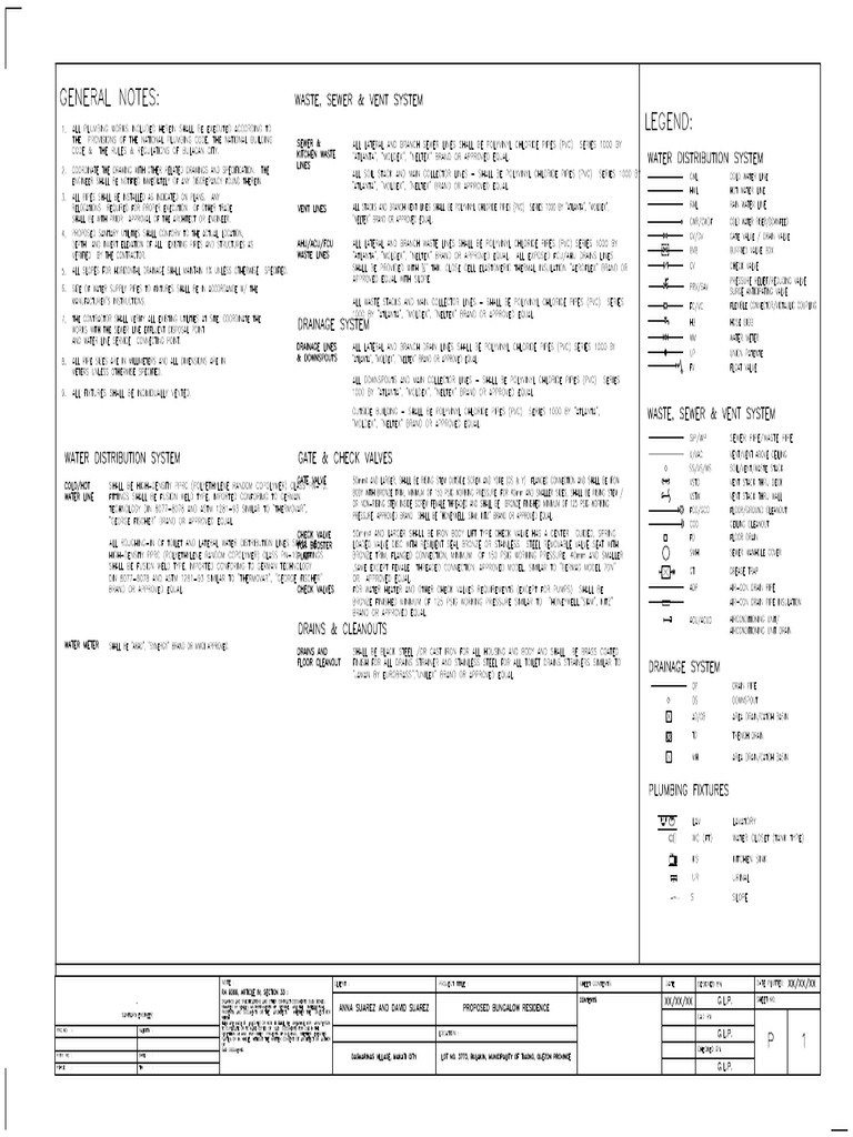 00 - Commissary Plumbing and Sanitary Rev 00 | PDF | Brisbane | Residential Buildings