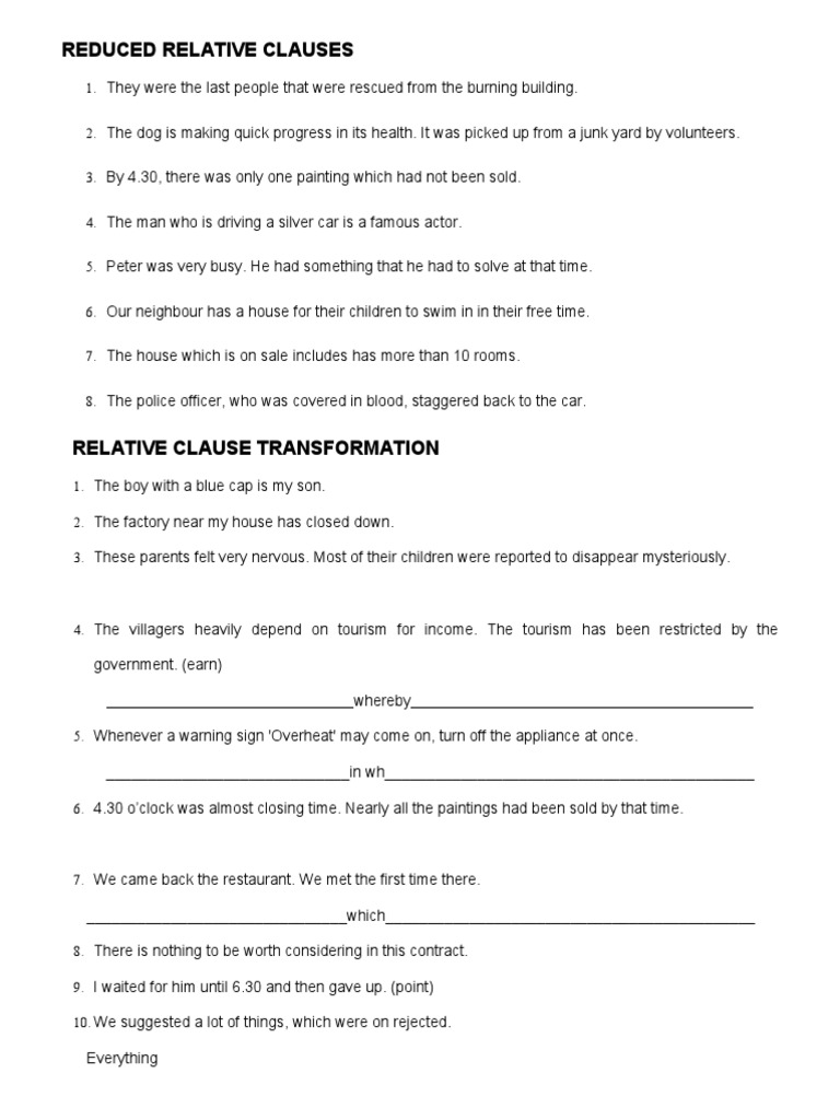 Relative Clause Advanced | PDF