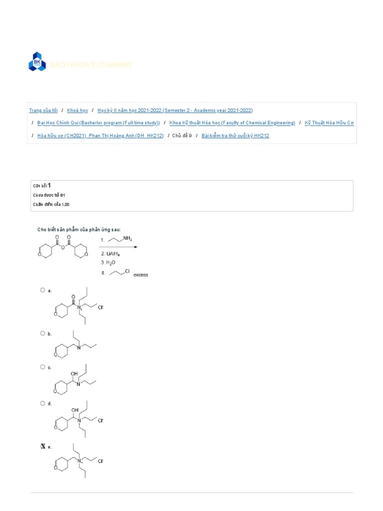 Bài kiểm tra thử cuối kỳ HK212 | PDF