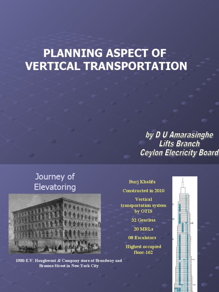 Elevator Planning UOM | PDF | Elevator | Transport