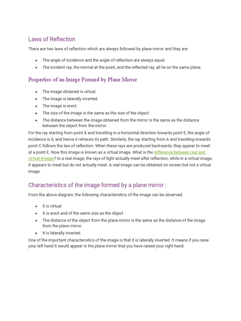 Laws Of Reflection Pdf