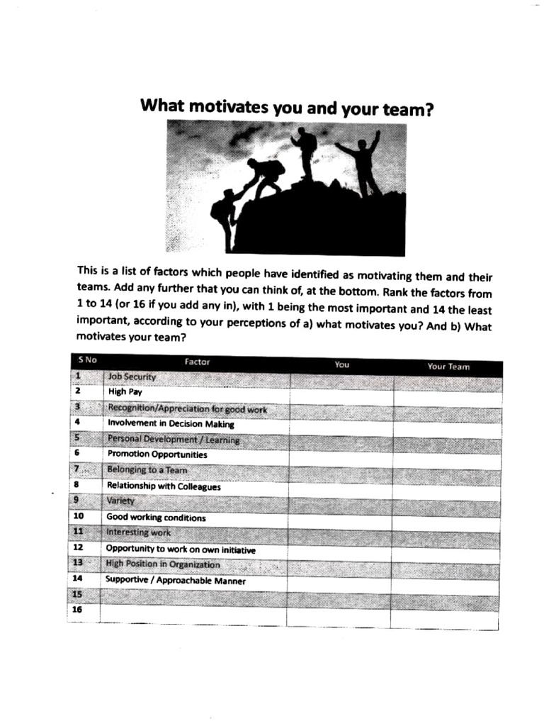 What Motivates You | PDF