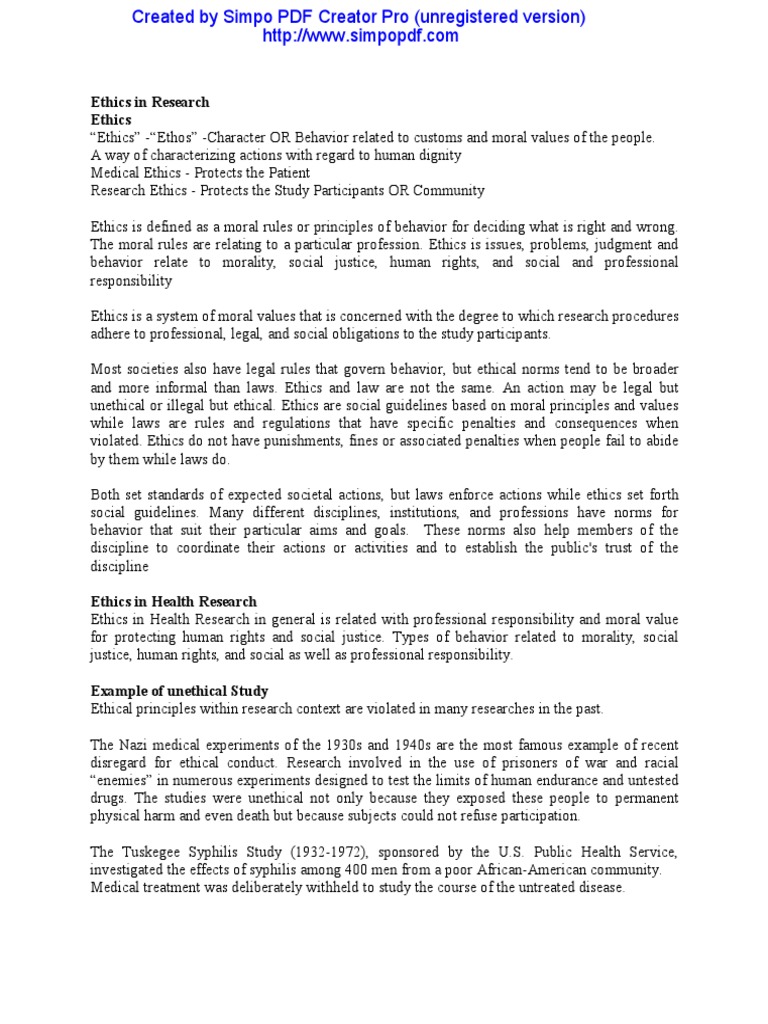 Ethics Research Pdf Informed Consent Medical Ethics