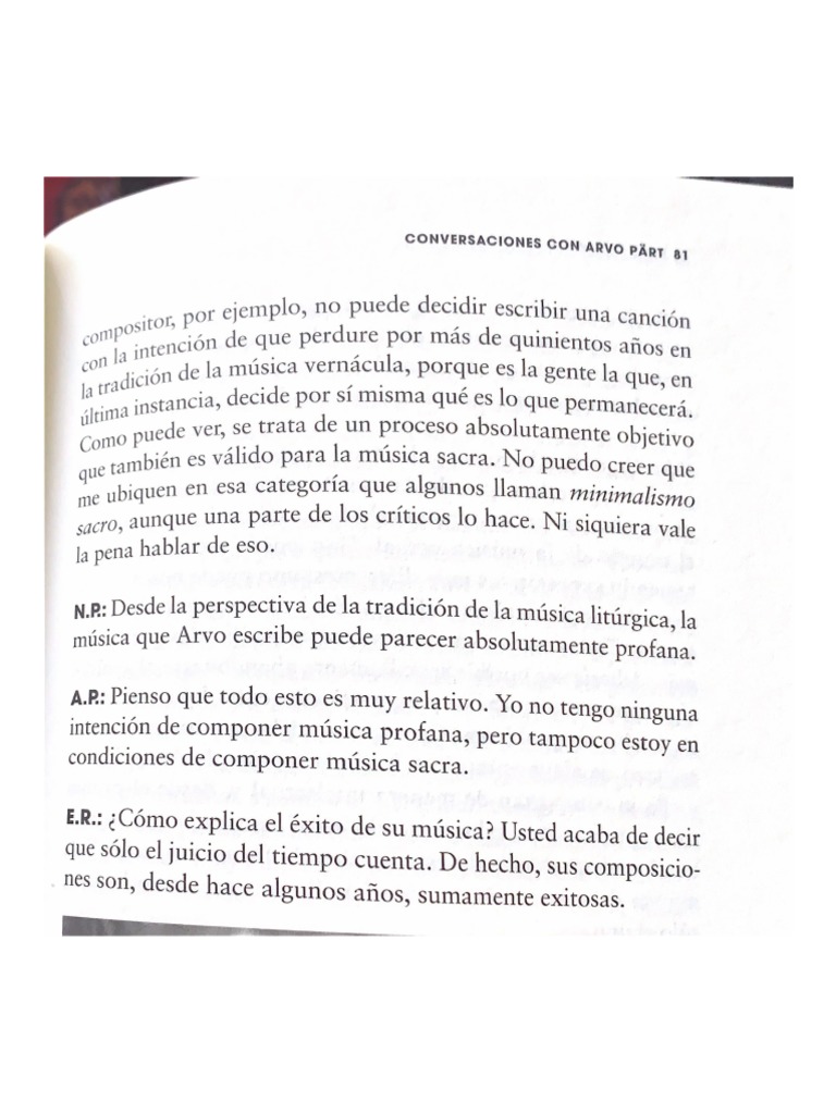 Arvo & Nora Part - Conversaciones | PDF