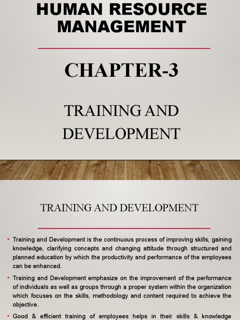 HRM - Chapter-3 - Training & Development | PDF | Employment | Learning