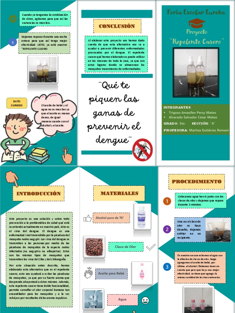 Triptico Repelente 2 | PDF | Salud pública | Especialidades Medicas