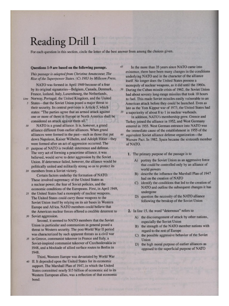 Reading Drill Sets | PDF