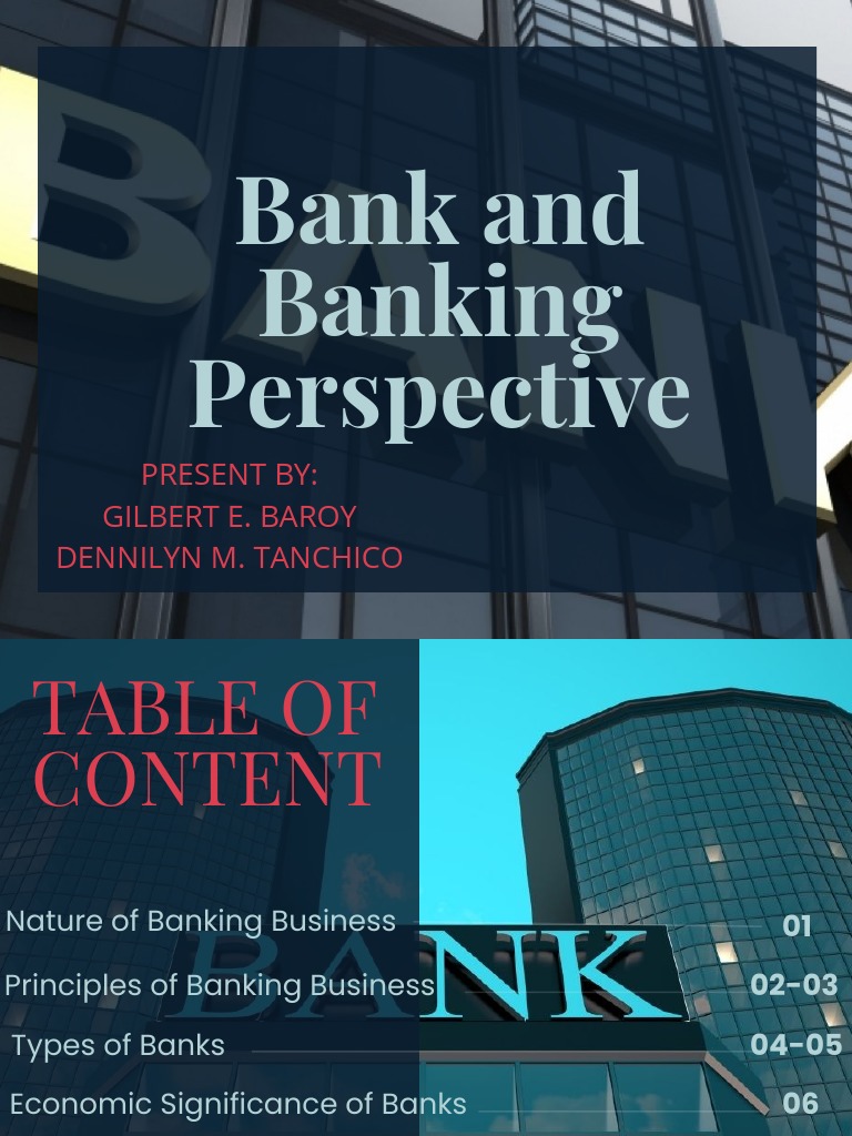 Bank and Banking Perspective | PDF | Banks | Savings And Loan Association