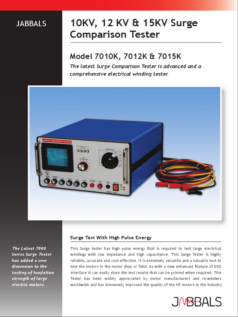 10KV, 12 KV & 15KV Surge Comparison Tester: Model 7010K, 7012K & 7015K ...