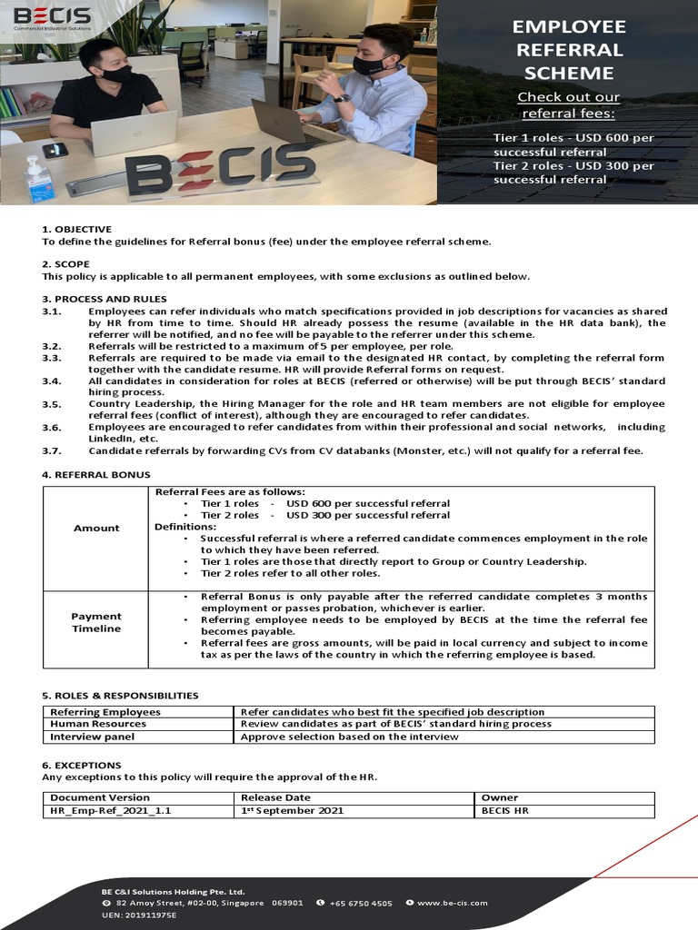 Referral Scheme Flyer | PDF | Recruitment | Employment