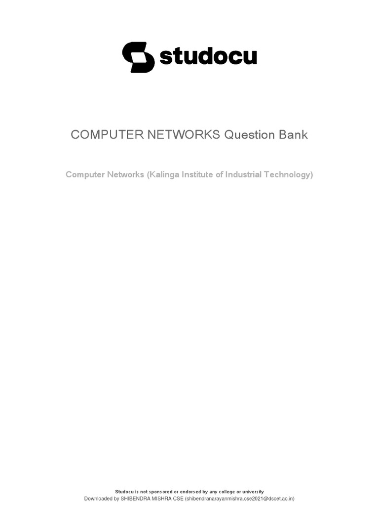 Computer Networks Question Bank | PDF | Computer Network | Ethernet