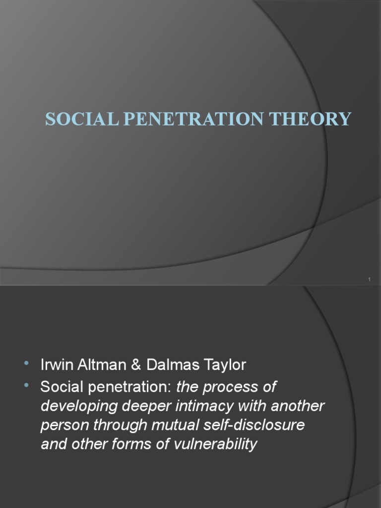 Social Penetration Theory | PDF | Social Psychology | Psychological ...