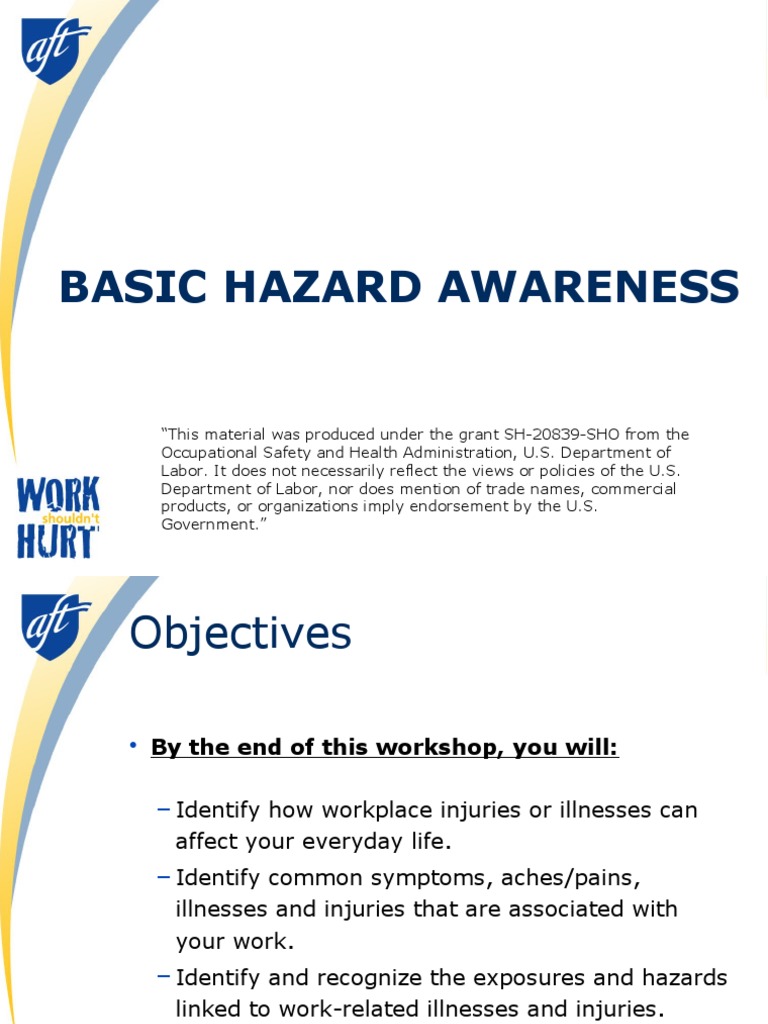 Basic - Hazard - Awareness - PPTX Version 1 | PDF | Hazards ...