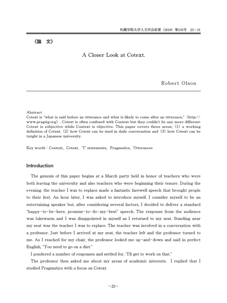 A Closer Look at Cotext | PDF | Context (Language Use) | Donald Trump A Closer Look at Cotext | PDF | Context (Language Use) | Donald Trump