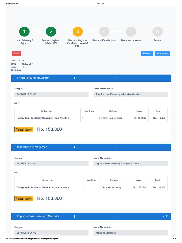 Jadwal PKB Pokja 0048 | PDF