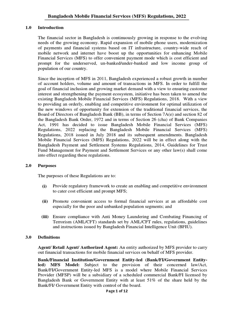 Mfs Regulations 2022 | PDF | Banks | Money Laundering