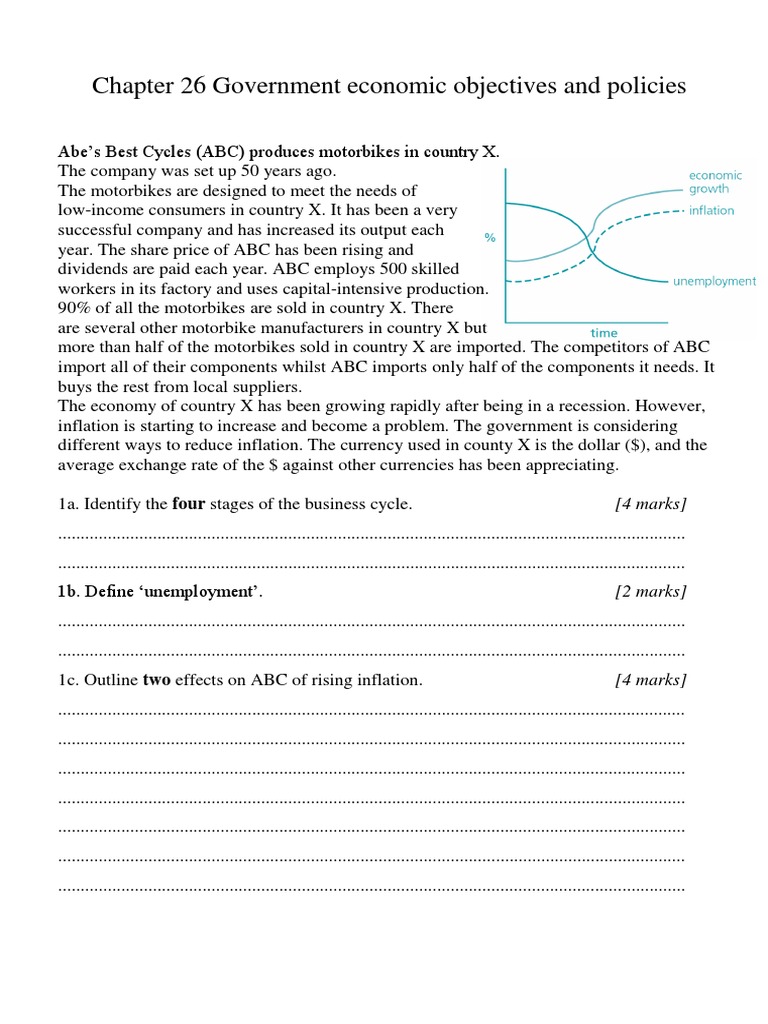 WS On Government Economic Objectives and Policies | PDF | Inflation ...