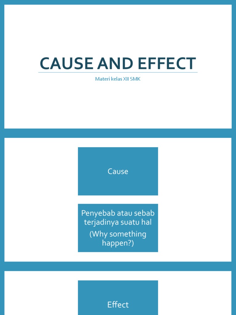 Cause and Effect | PDF