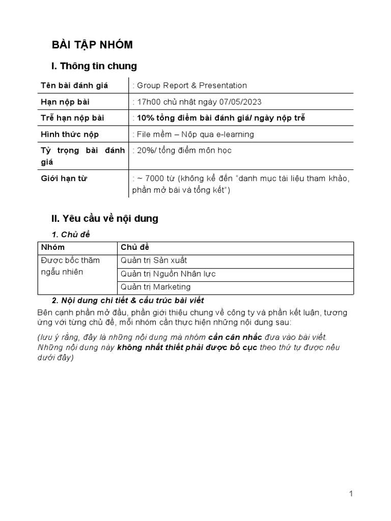 II 22 23 Mgt2002 Group Report | PDF