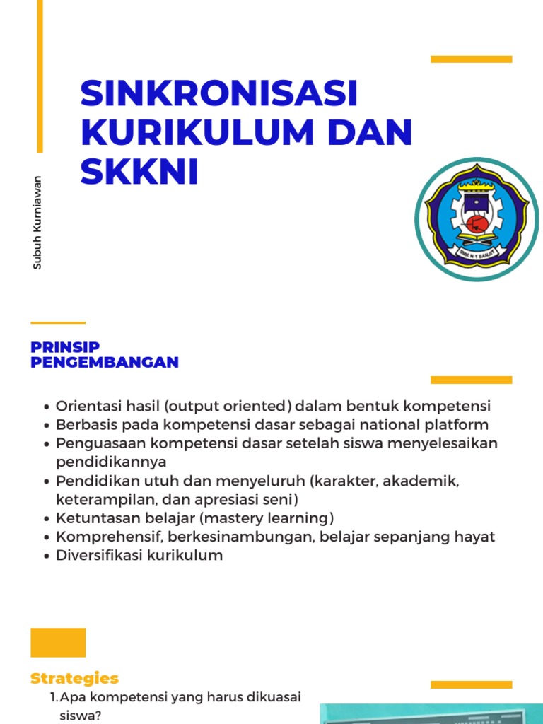 SINKRONISASI Kurikulum Dan SKKNI | PDF