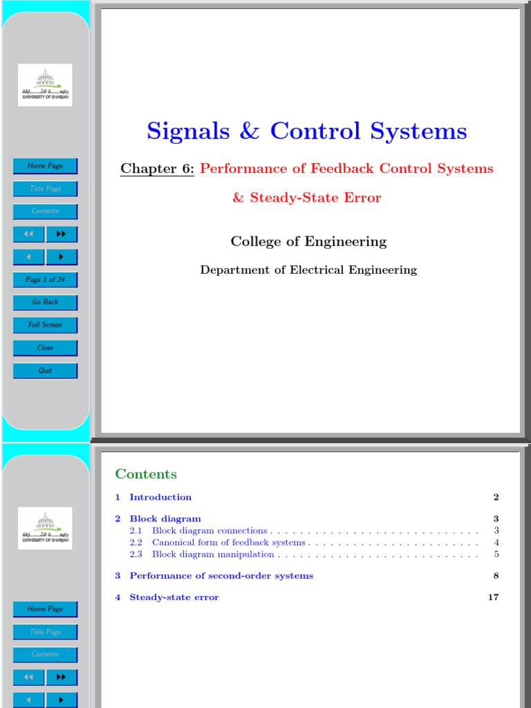 Chapter 6 - Signals&ControlSystems | PDF | Damping | Electricity