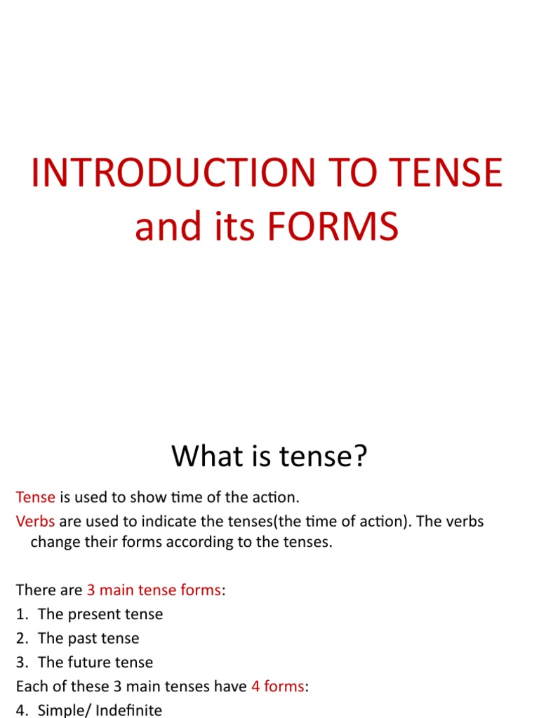 Introduction To Tenses | PDF