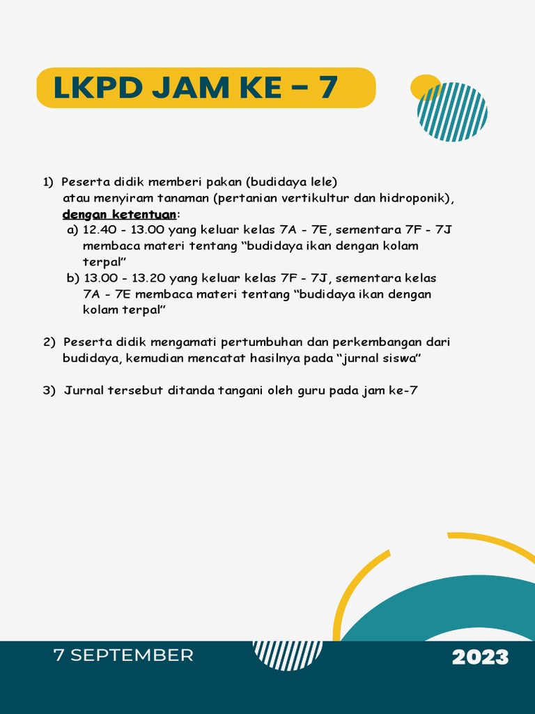 LKPD Jam Ke-7 (7 September) | PDF