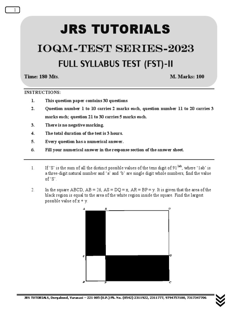 Ioqm 2 PDF | PDF | Numbers | Mathematical Analysis