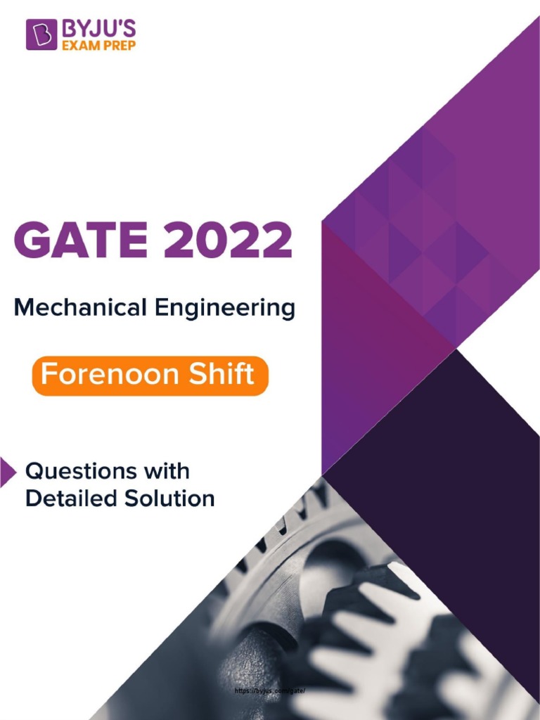 Gate 2022 Me Shift 1 Question With Detailed Solution 49 | PDF | Area ...