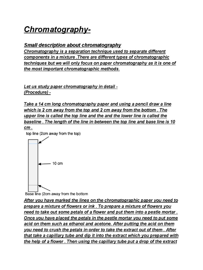 Chromatography - Elements, Compounds and Mixtures Seperation Technique ...
