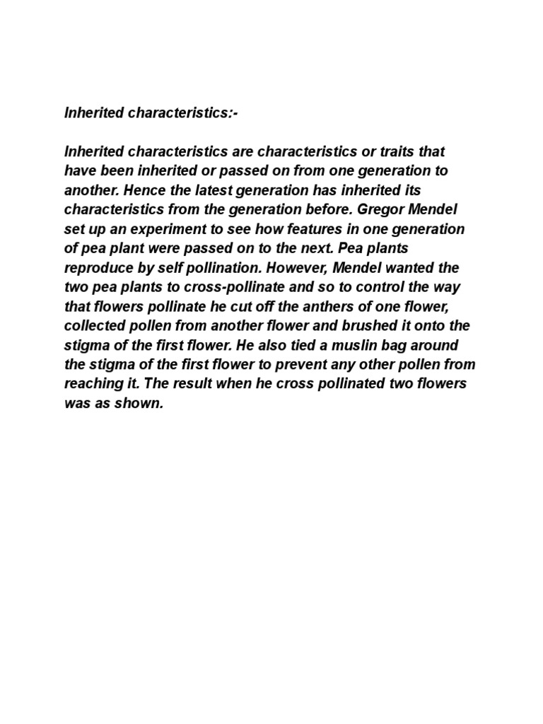 Inherited Characteristics, Dna, Chromosomes, Genes, Selective Breeding ...