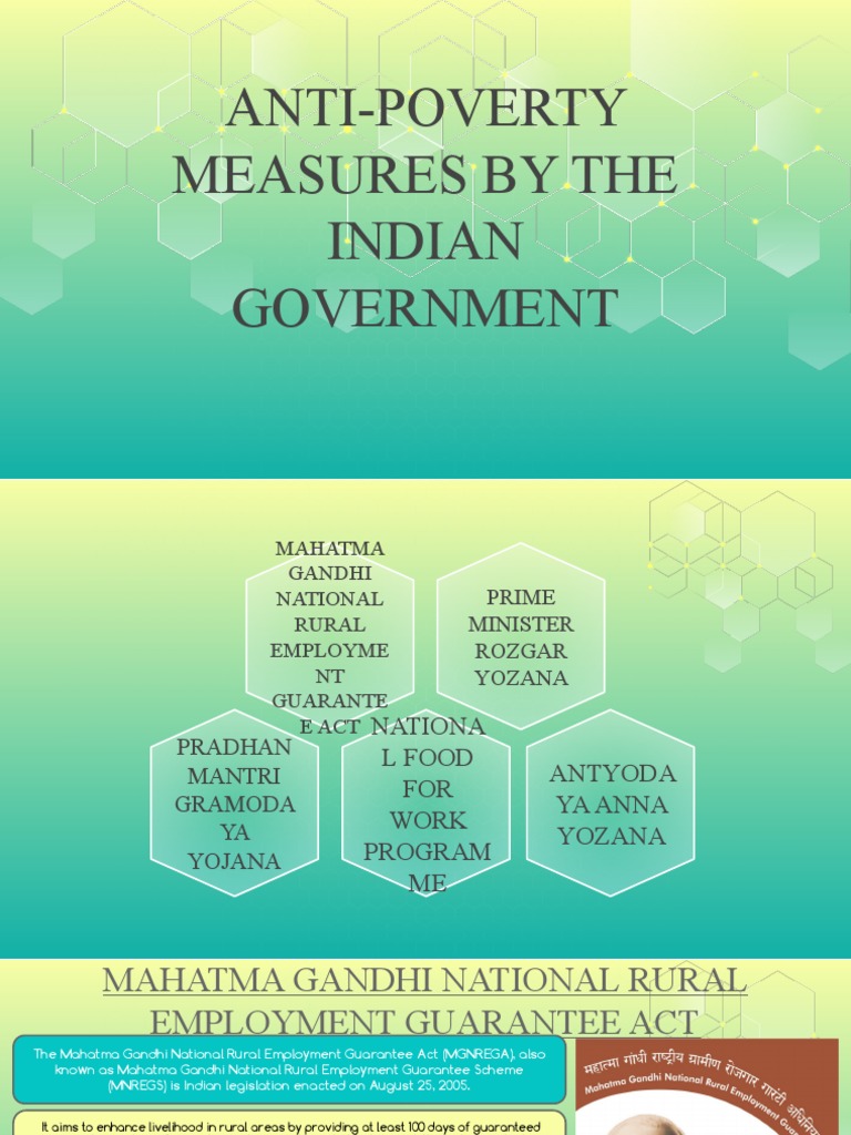 Anti-Poverty Measures by Govt. of India | PDF