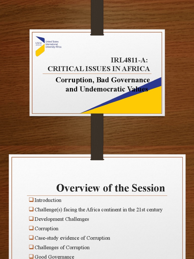 Corruption and Governance Issues in Africa | PDF | Political Corruption ...
