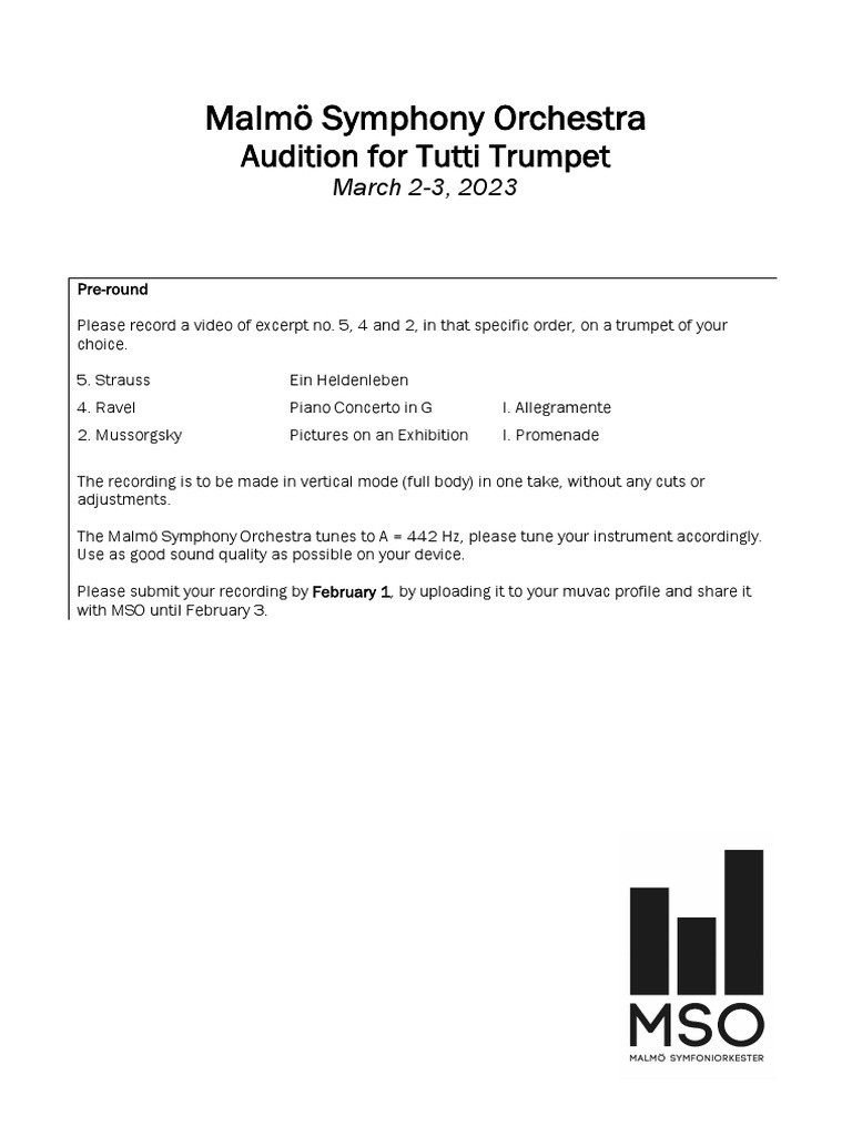 Trumpet Tutti 2023 - Pre-Round | PDF