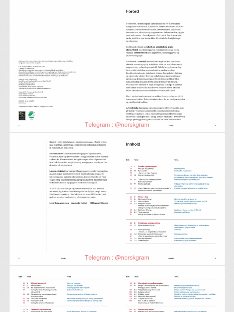 God I Norsk 3 - Tekstbok | PDF