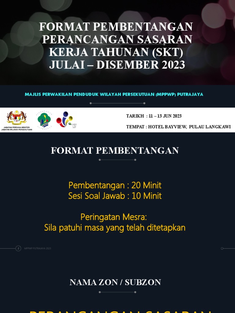 Format Mesyuarat Perancangan Sasaran Kerja Tahunan (SKT) | PDF