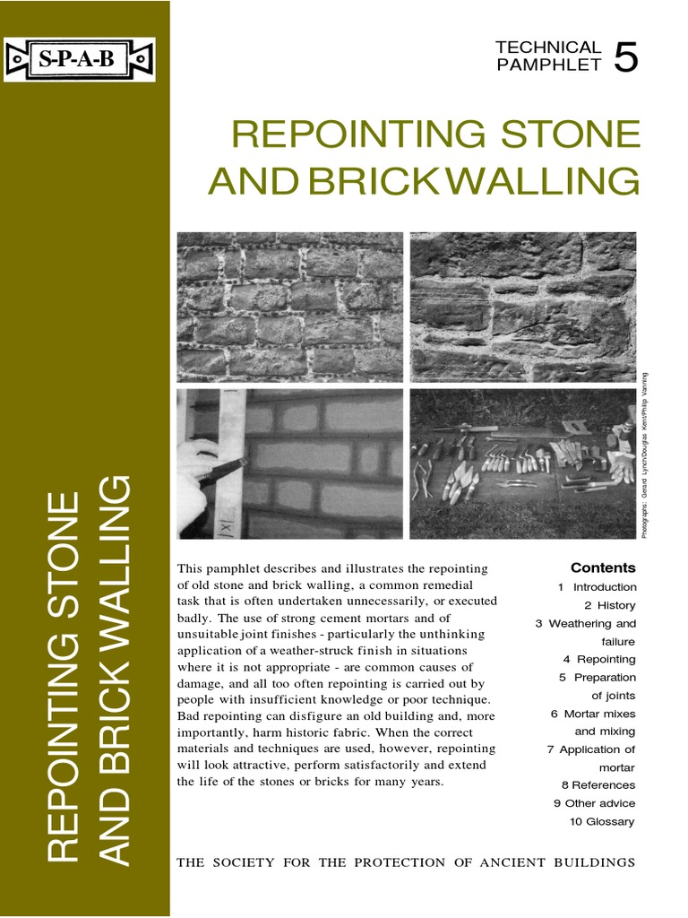 Repointing Brickwork | PDF | Mortar (Masonry) | Cement