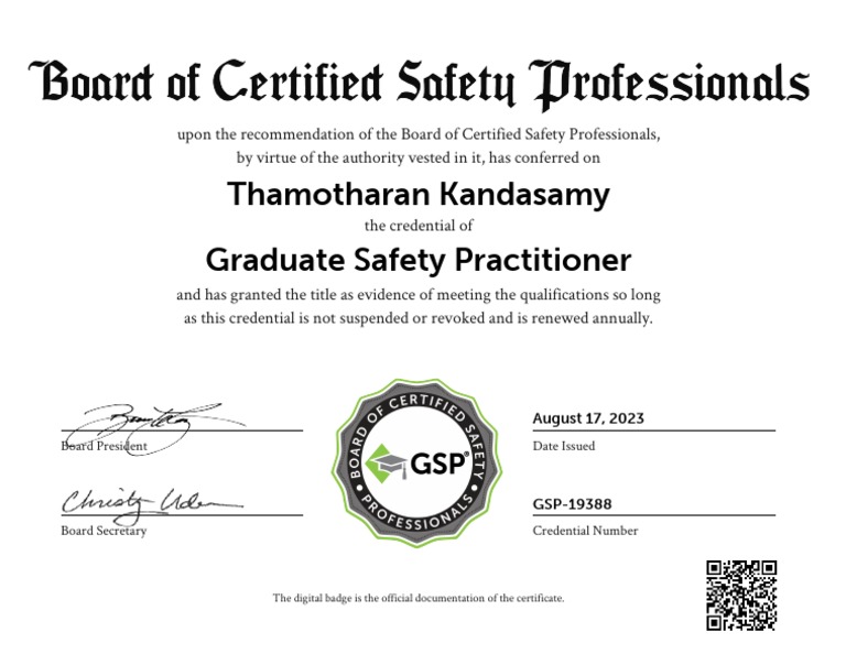 GSP Wall-Certificate | PDF