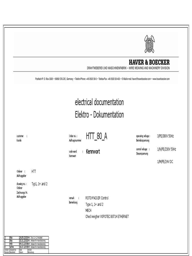 Wiring Packer 05.04 - Electrical Docu RSC Control MEC - 4.0 | PDF