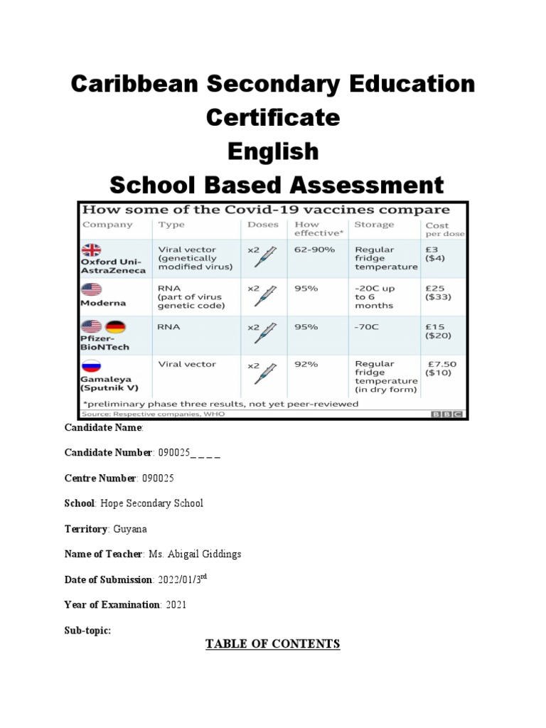 English SBA Template (Final Draft) | PDF | Rubric (Academic) | Fluency