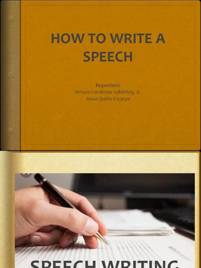 How To Write A Speech | PDF