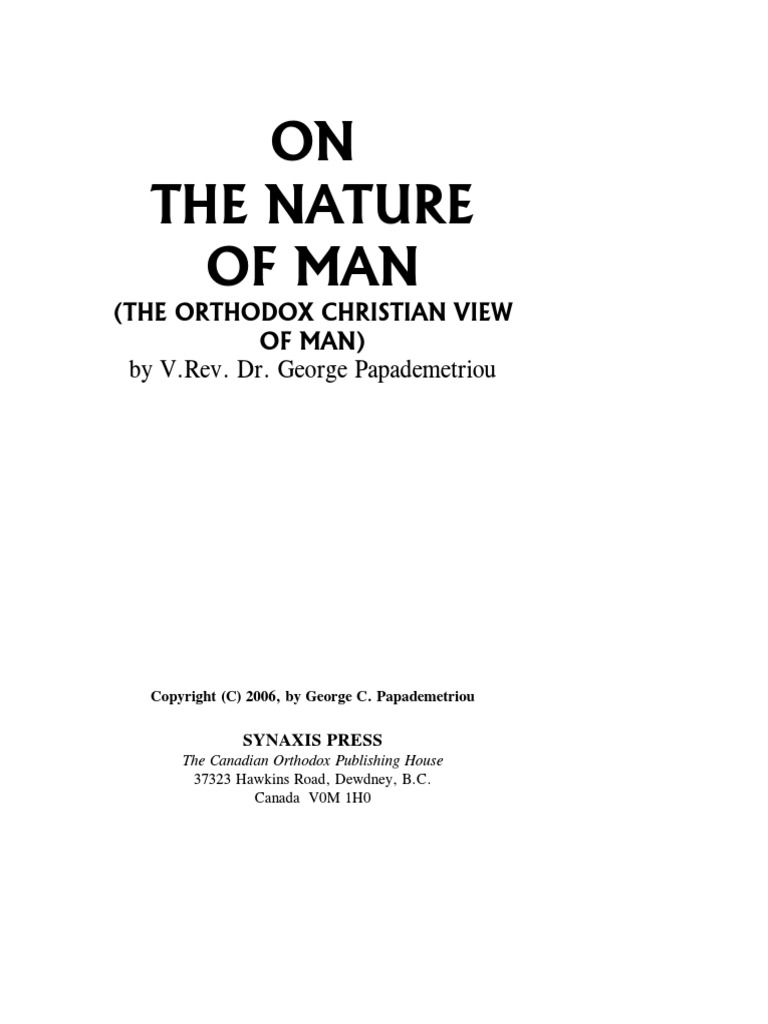 On Nature of Men | PDF
