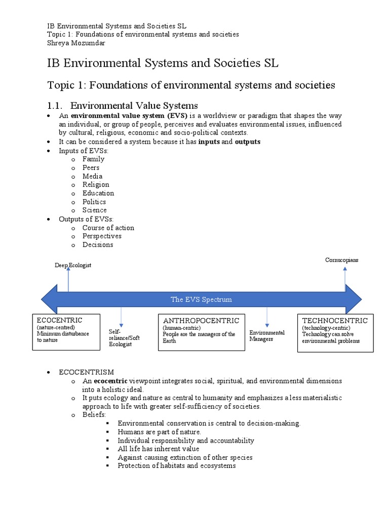 Topic 1 Notes | PDF | Chernobyl Disaster | Environmental Impact Assessment