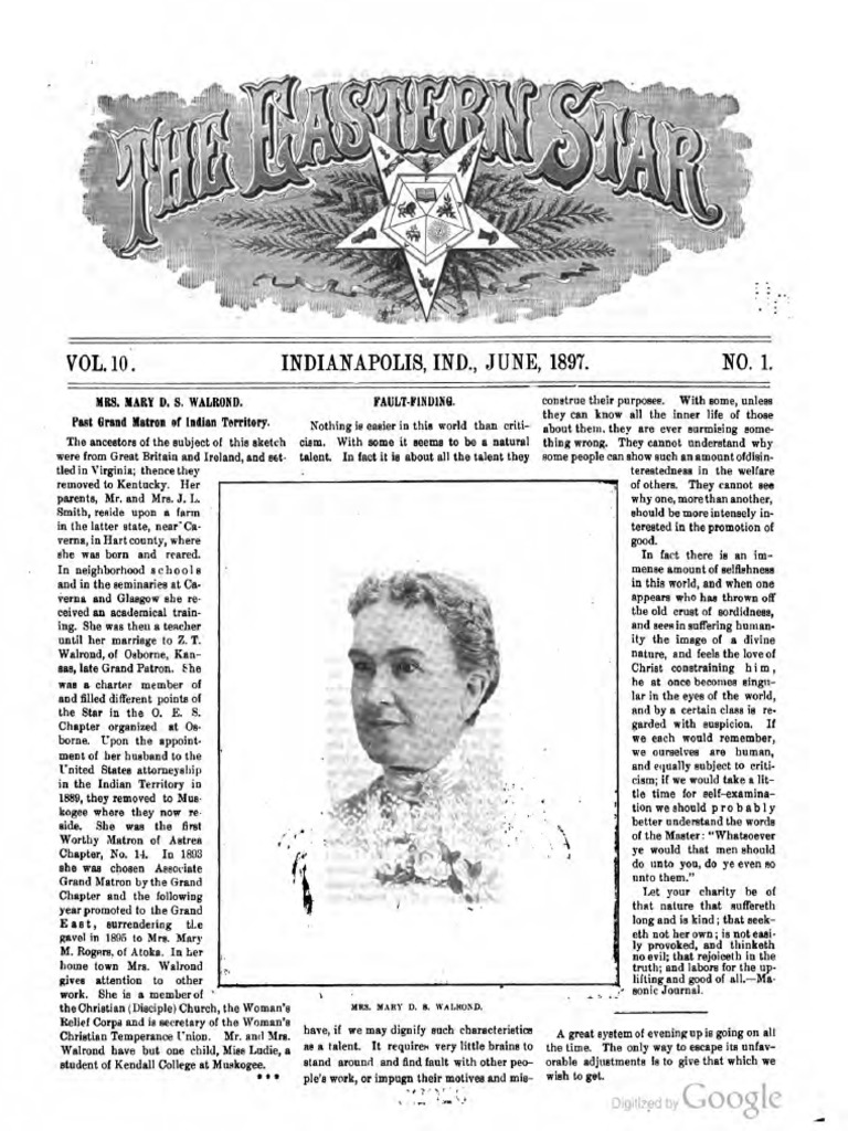 Eastern Star v10 1897 Pa | PDF