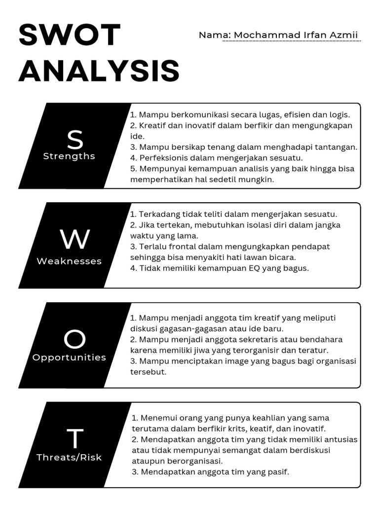 Brown SWOT Analysis Planner Sheet - 20230828 - 133008 - 0000 | PDF