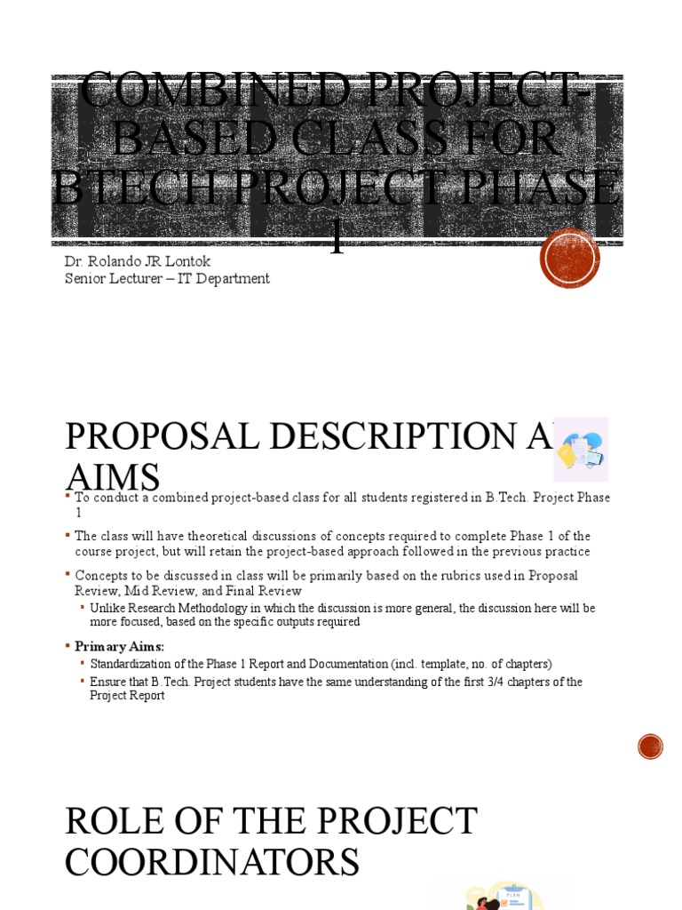 Combined Project-Based Class For Btech Project Phase 1 | PDF | Methodology