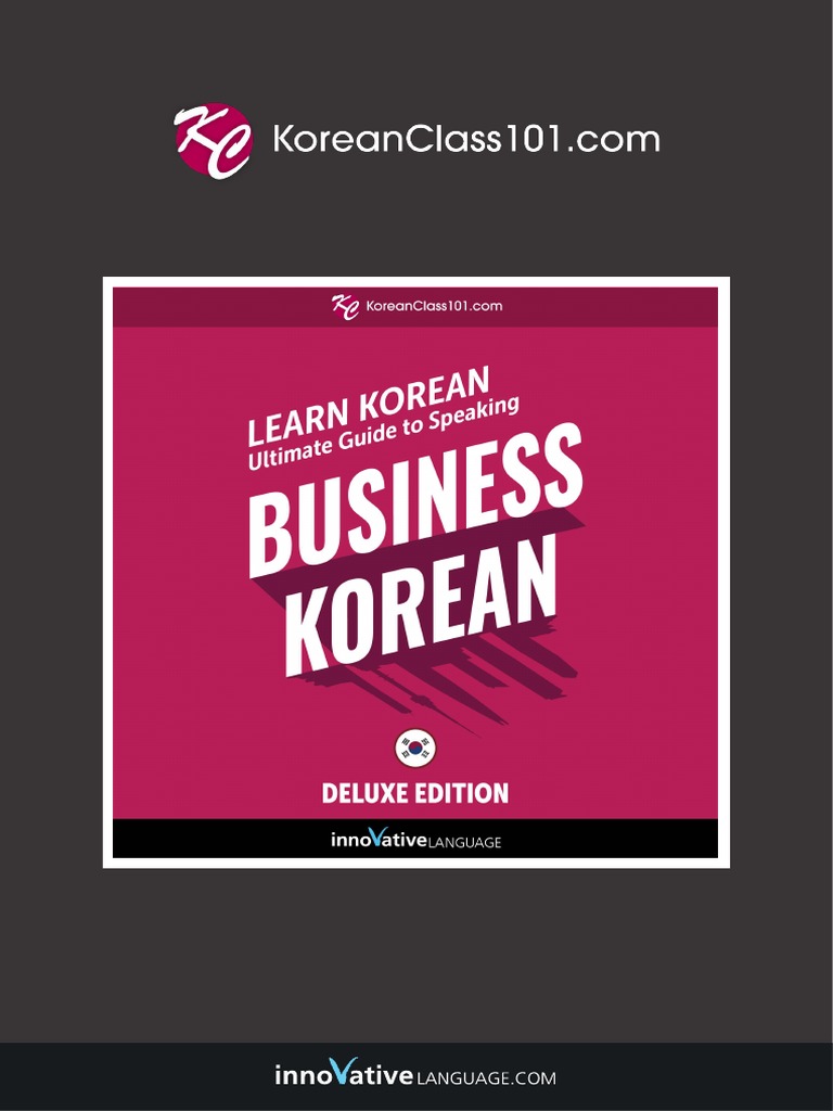 Ultimate Guide To Speaking Business Korean For Beginners | PDF | Korean ...