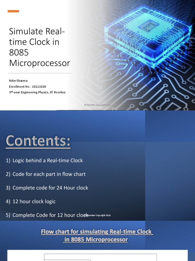 Real-Time Clock in 8085 | PDF